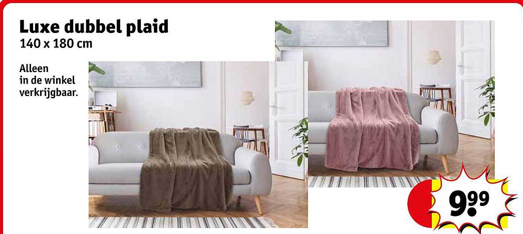 Luxe Dubbel Plaid aanbieding bij Kruidvat