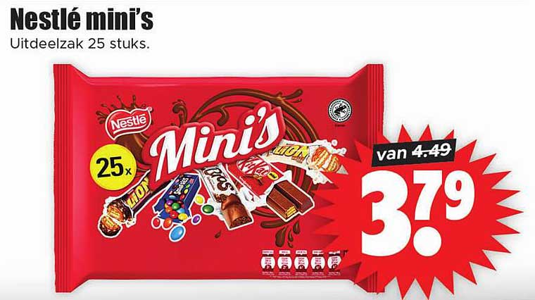 Nestlé Mini's aanbieding bij Dirk