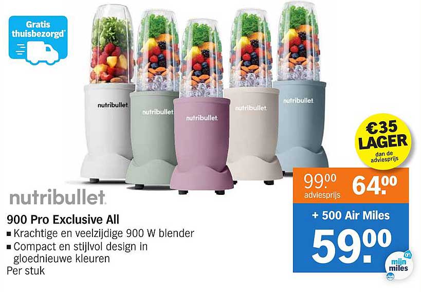 Nutribullet 900 Pro Exclusive All aanbieding bij Albert Heijn
