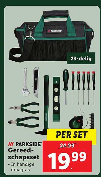 Parkside Gereedschapsset Aanbieding bij Lidl - FolderFeest.nl
