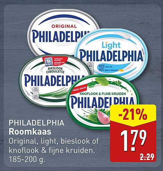 Philadelphia Roomkaas Aanbieding bij ALDI - FolderFeest.nl