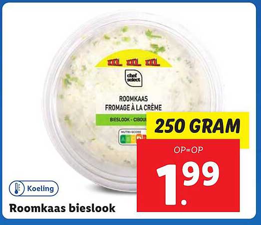 Roomkaas Bieslook Aanbieding bij Lidl - FolderFeest.nl