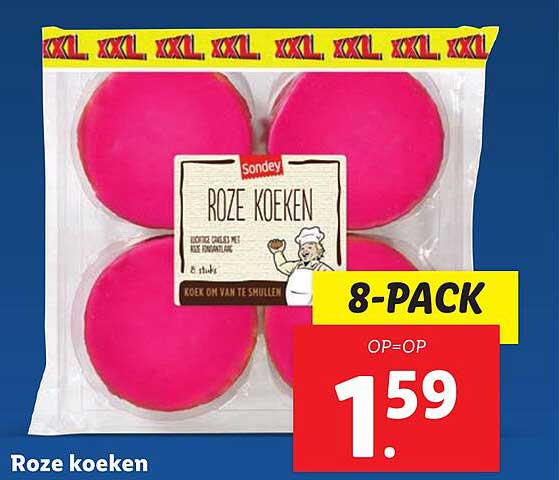 Roze Koeken Aanbieding bij Lidl - FolderFeest.nl