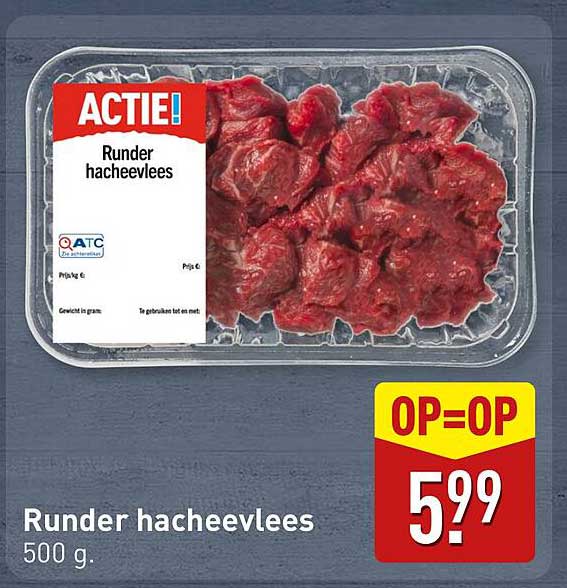 Runder Hacheevlees aanbieding bij ALDI