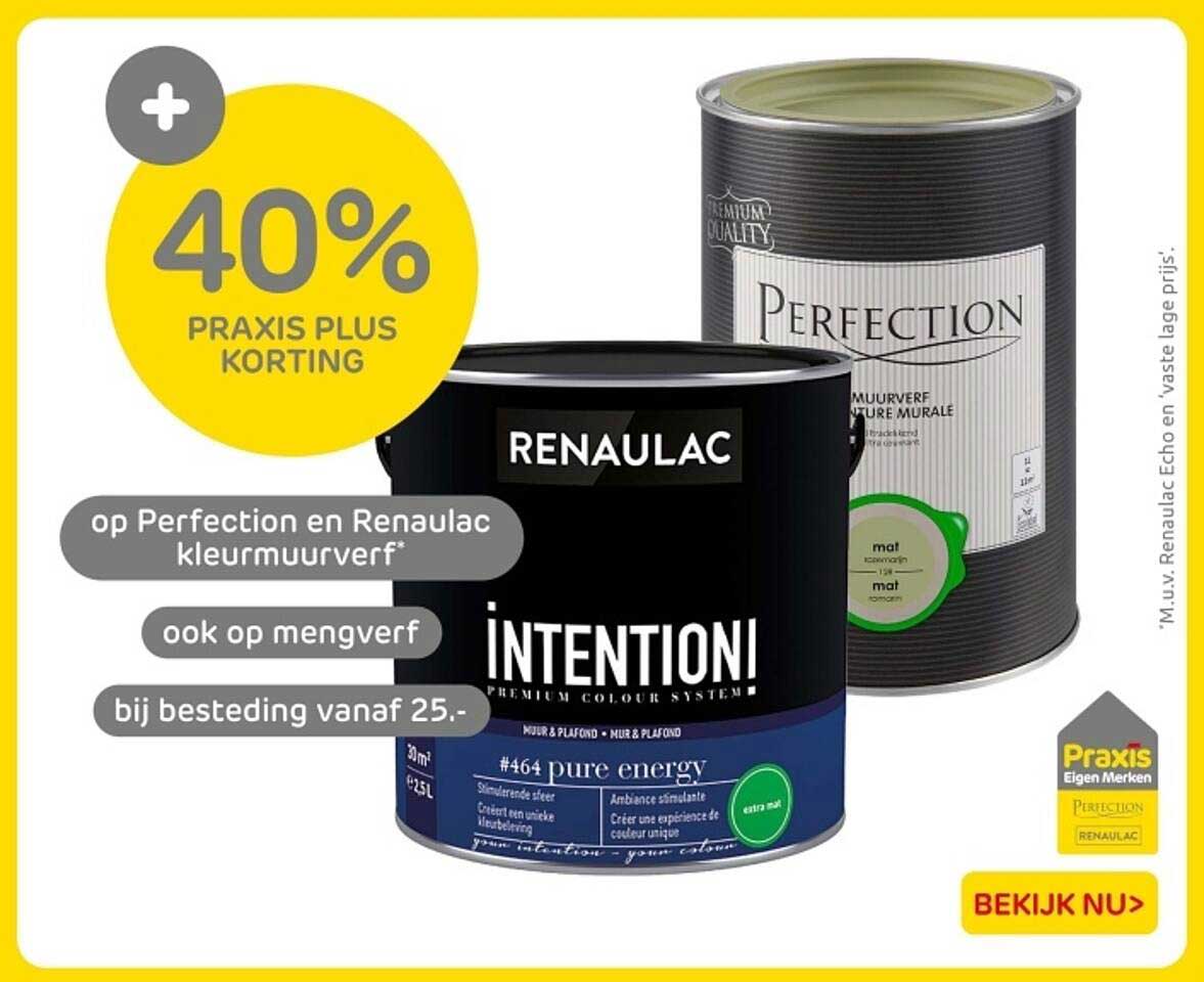 50% Praxis Plus Korting Op Perfection En Renau Lac Binnenlakken ...