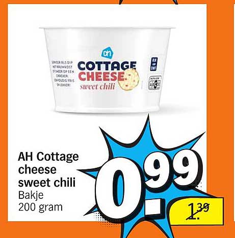 Ah Cottage Cheese Sweet Chili Aanbieding bij Albert Heijn - FolderFeest.nl