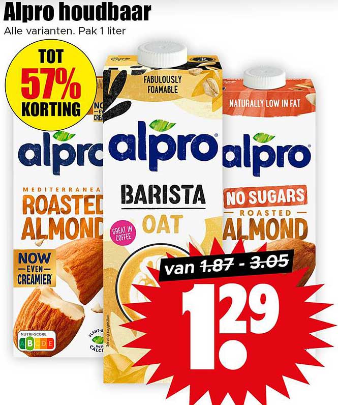 Alpro Houdbaar Aanbieding bij Dirk - FolderFeest.nl