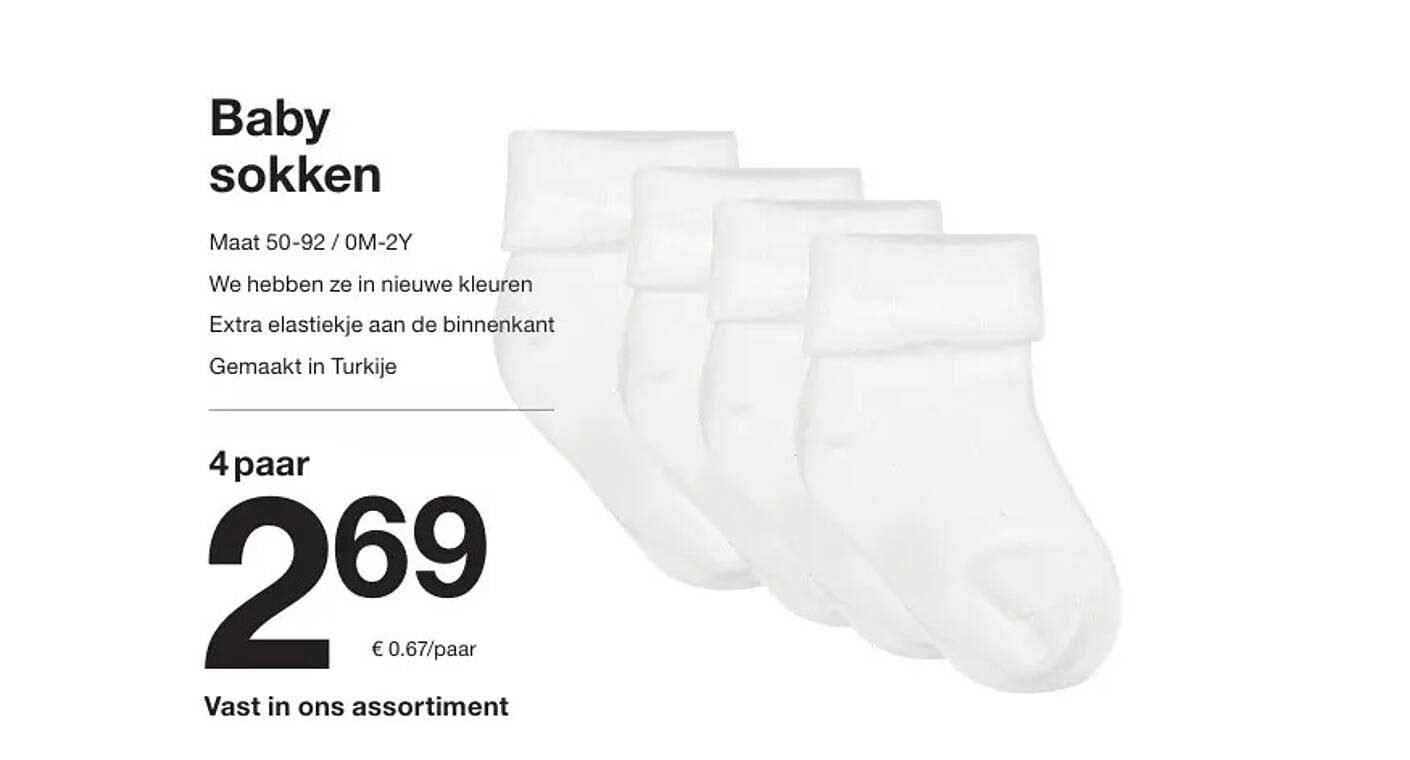Baby Sokken Aanbieding bij Zeeman - FolderFeest.nl