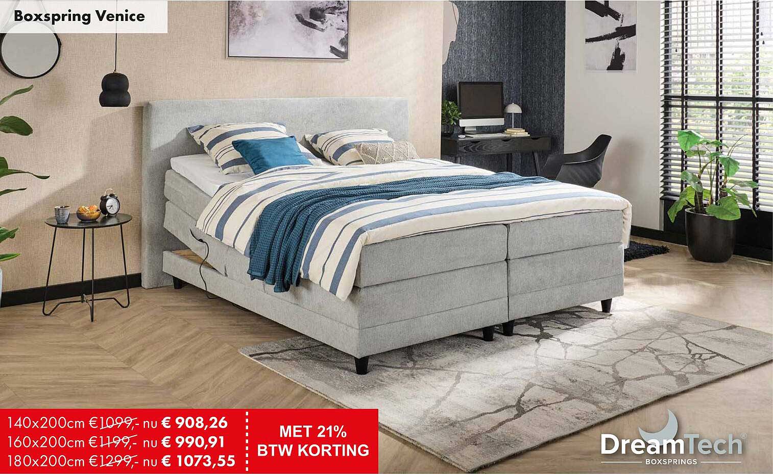 Boxspring Venice Aanbieding bij Woonsquare - FolderFeest.nl