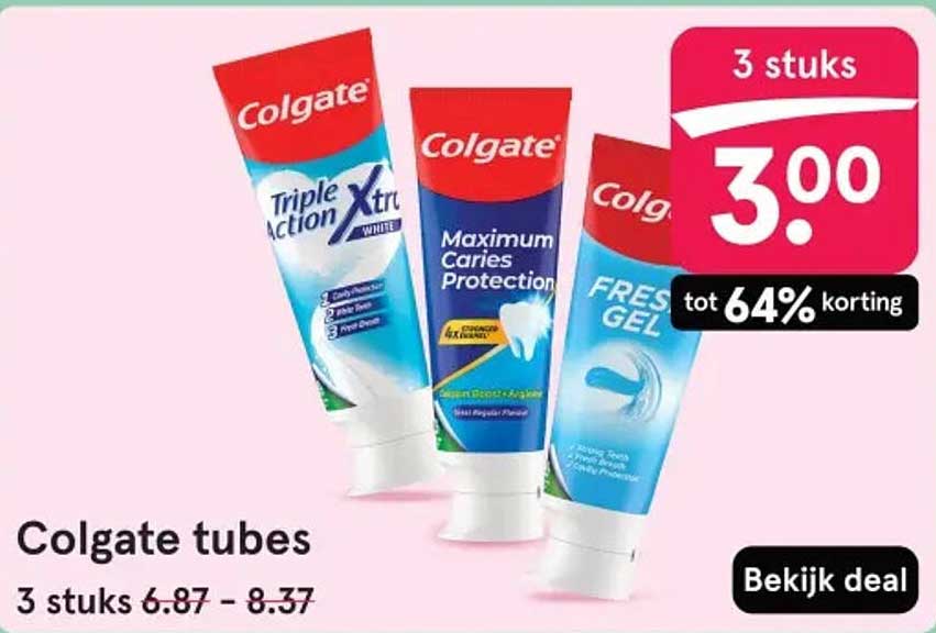 Colgate Tubes Aanbieding bij Etos - FolderFeest.nl