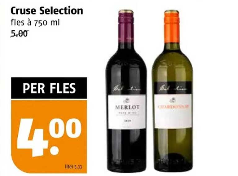 Cruse Selection Fles À 750 Ml Aanbieding bij Poiesz - FolderFeest.nl