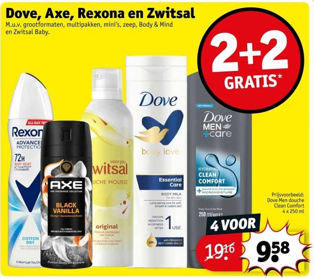 Dove, Zwitsal, Axe En Rexona Deodorant, Bad En Douche Aanbieding bij ...