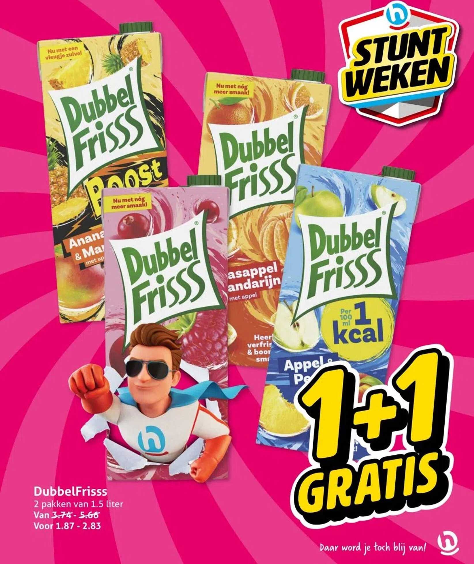 Dubbelfrisss 2 Pakken Van 1.5 Liter Aanbieding bij Hoogvliet ...