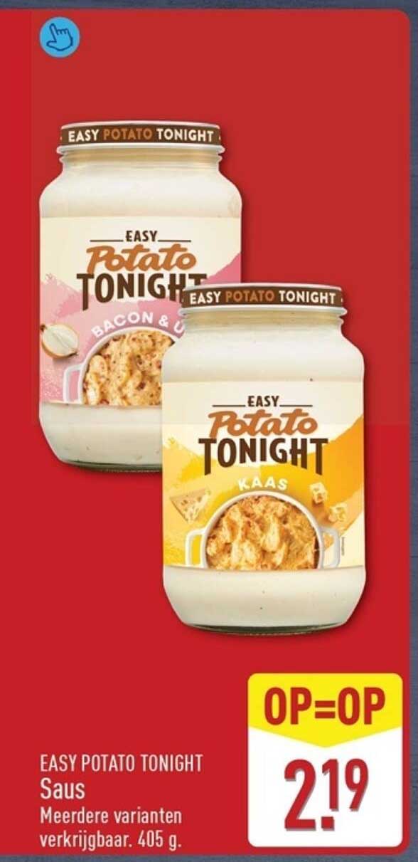 Easy Potato Tonight Saus Aanbieding bij ALDI - FolderFeest.nl