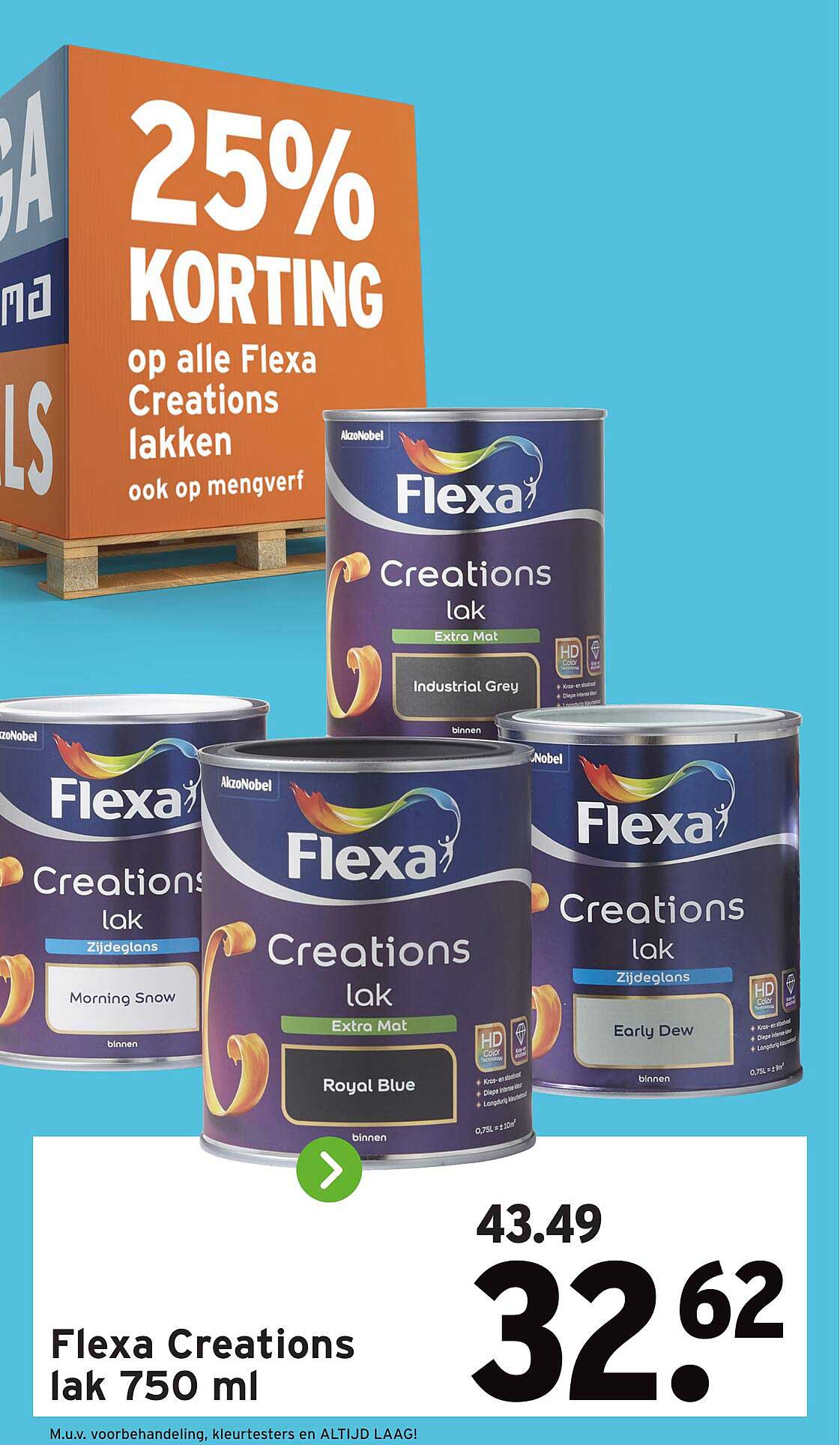 Flexa Creations Lak 750 Ml Aanbieding bij GAMMA - FolderFeest.nl