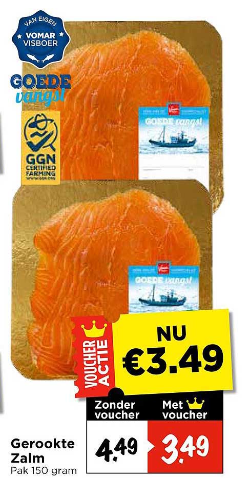 Gerookte Zalm Aanbieding bij Vomar - FolderFeest.nl