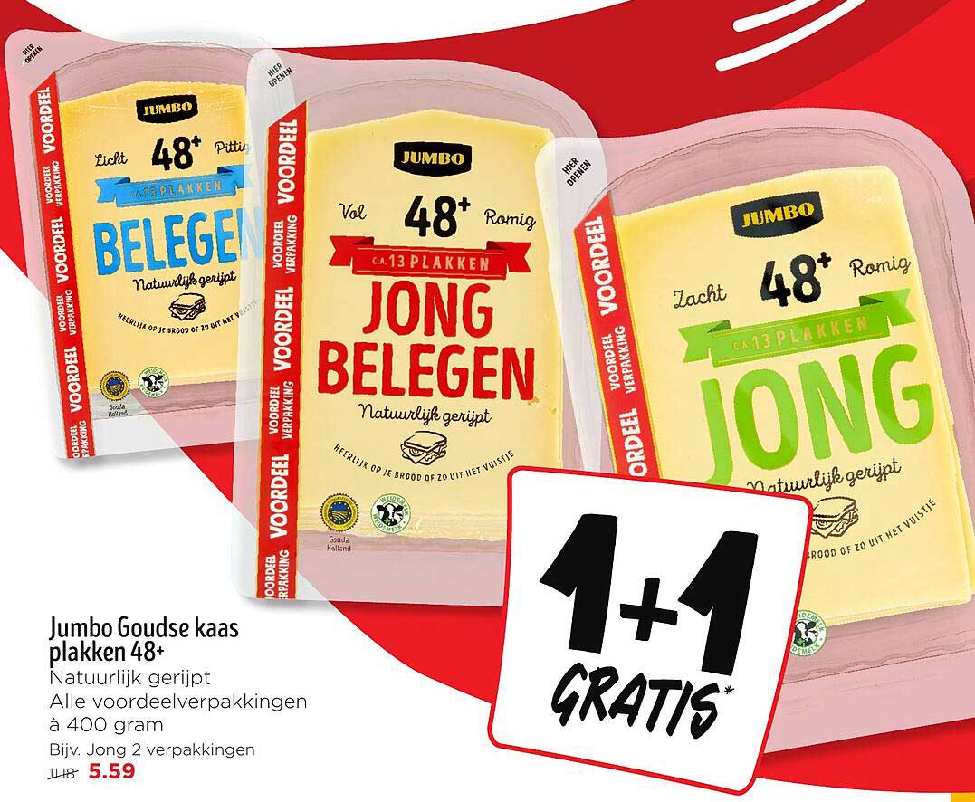 Jumbo Goudse Kaas Plakken 48+ Aanbieding bij Jumbo - FolderFeest.nl