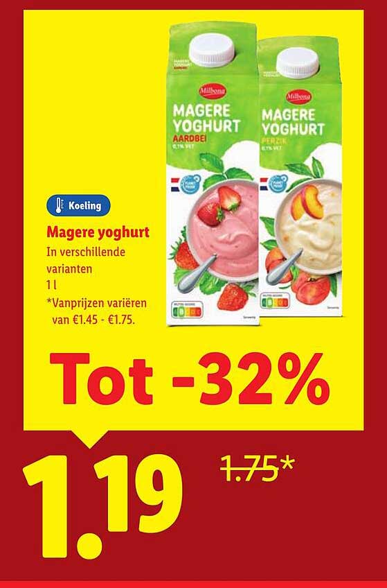 Magere Yoghurt Aanbieding bij Lidl - FolderFeest.nl
