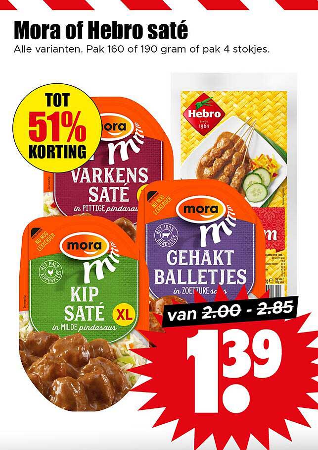 Mora Of Hebro Saté Aanbieding bij Dirk - FolderFeest.nl