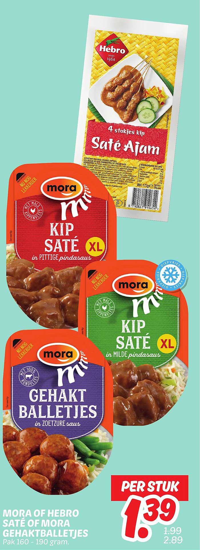 Mora Of Hebro Saté Of Mora Gehaktballetjes Aanbieding bij Dekamarkt ...
