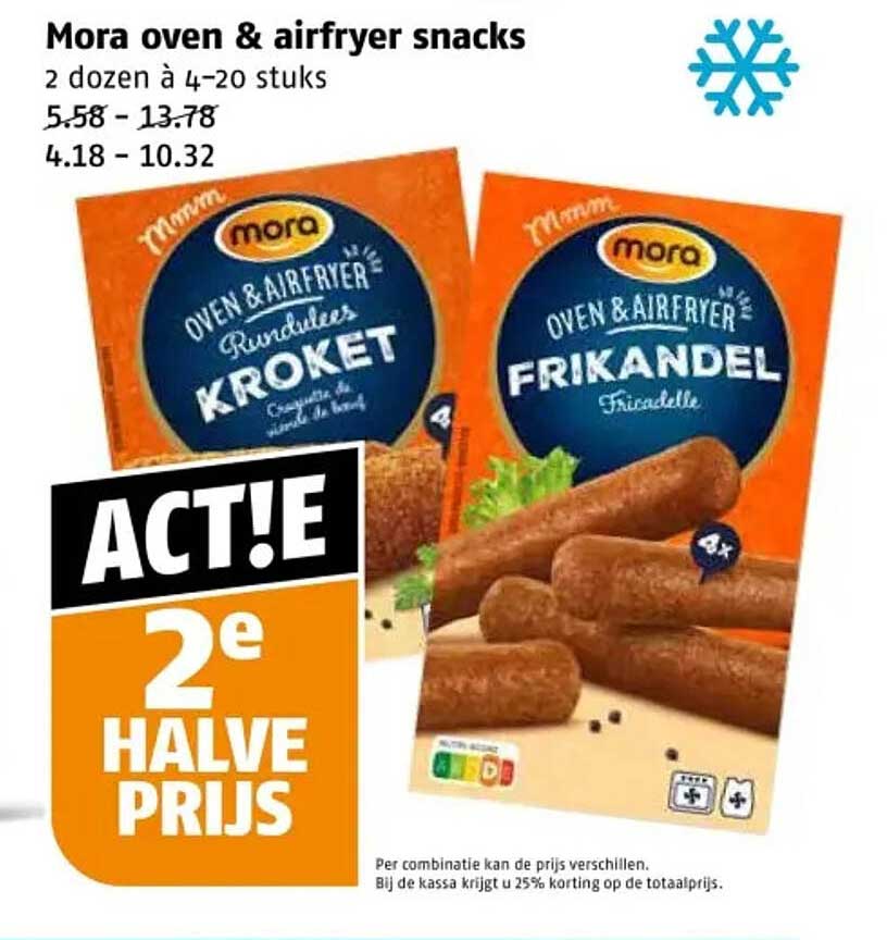 Mora Oven & Airfryer Snacks Aanbieding bij Poiesz - FolderFeest.nl