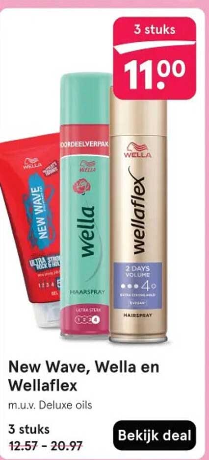 New Wave, Wella En Wellaflex Aanbieding bij Etos - FolderFeest.nl