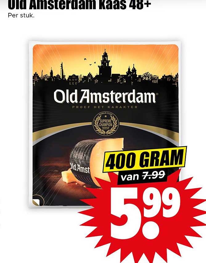 Old Amsterdam Kaas 48+ Aanbieding bij Dirk - FolderFeest.nl