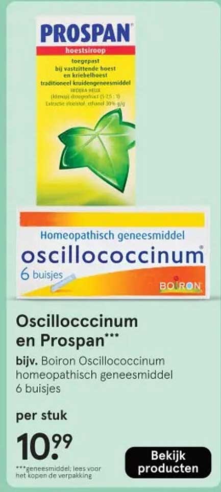 Oscillococcinum En Prospan*** Aanbieding bij Etos - FolderFeest.nl