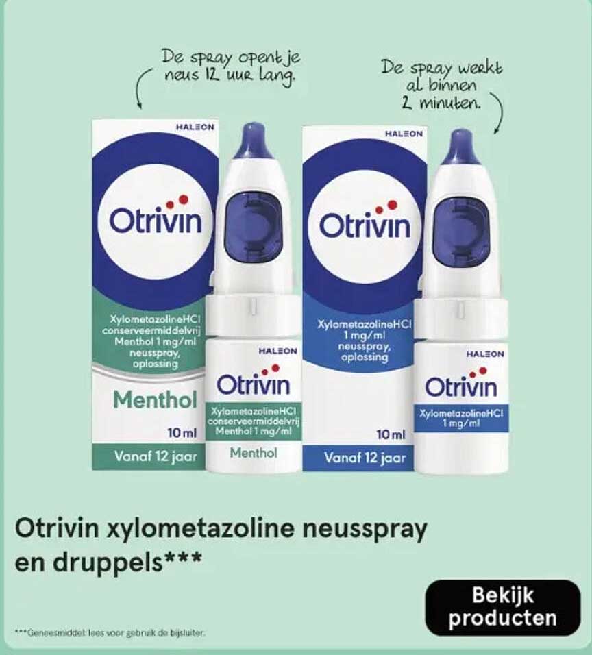 Otrivin Xylometazoline Neusspray En Druppels*** Aanbieding bij Etos ...