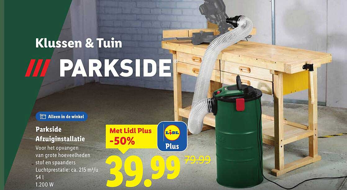 Parkside Afzuiginstallatie Aanbieding bij Lidl - FolderFeest.nl