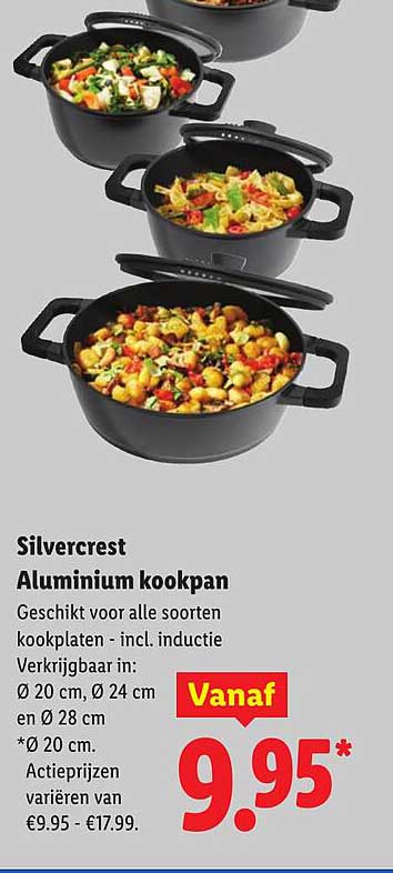 Silvercrest Aluminium Kookpan Aanbieding bij Lidl - FolderFeest.nl