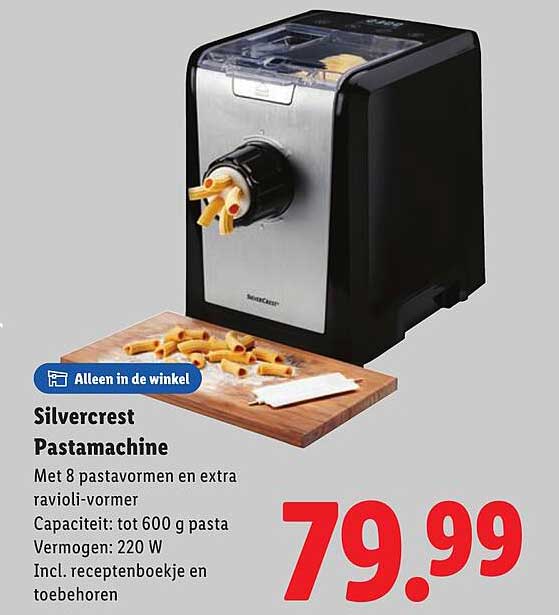Silvercrest Pastamachine Aanbieding bij Lidl - FolderFeest.nl