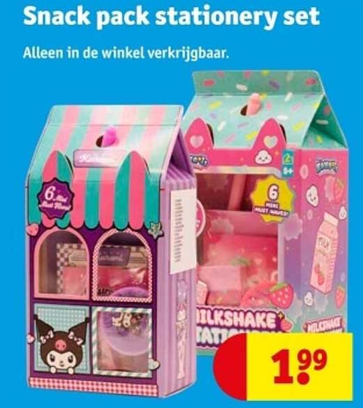 Snack Pack Stationery Set Aanbieding bij Kruidvat - FolderFeest.nl