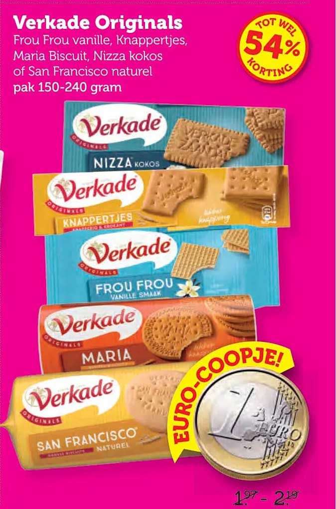 Verkade Originals Frou Frou Vanille, Knappertjes, Maria Biscuit, Nizza ...