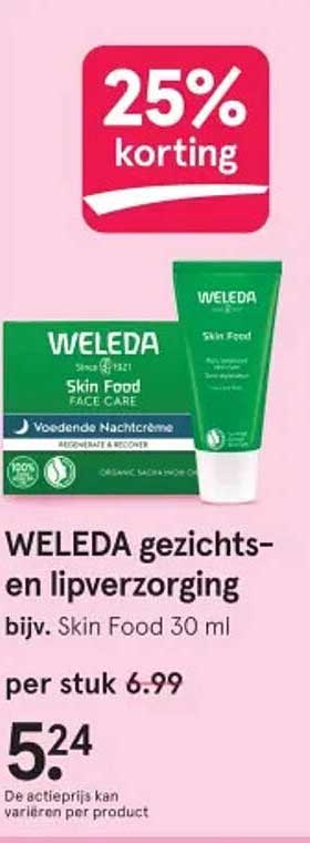 Weleda Gezichts- En Lipverzorging Bijv. Skin Food 30 Ml Aanbieding bij ...