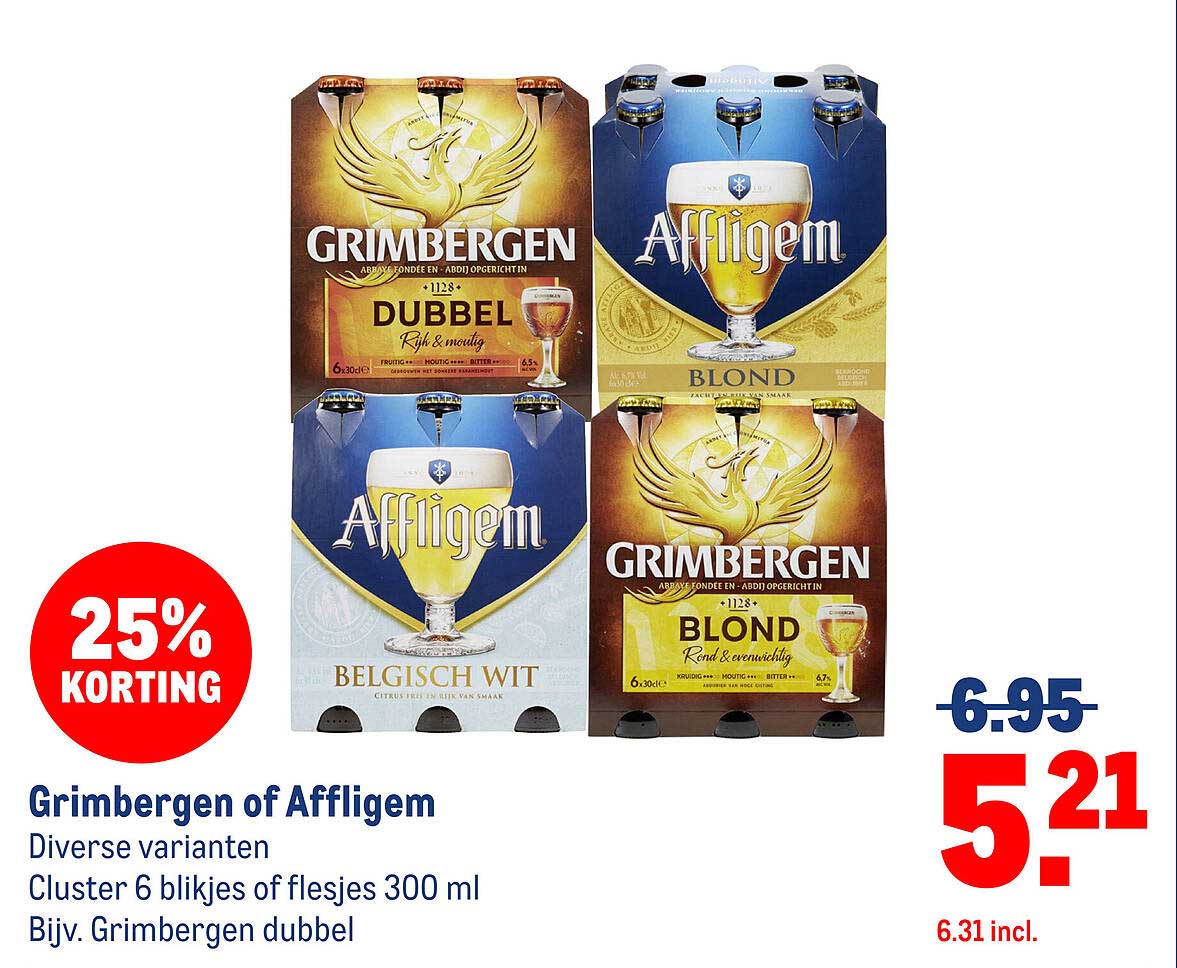 Grimbergen Of Affligem aanbieding bij Makro