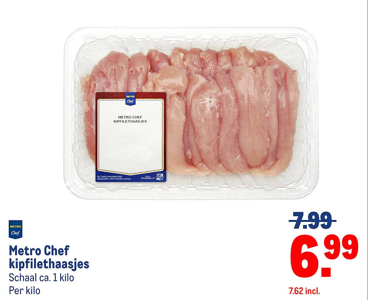 Metro Chef Kipfilethaasjes aanbieding bij Makro