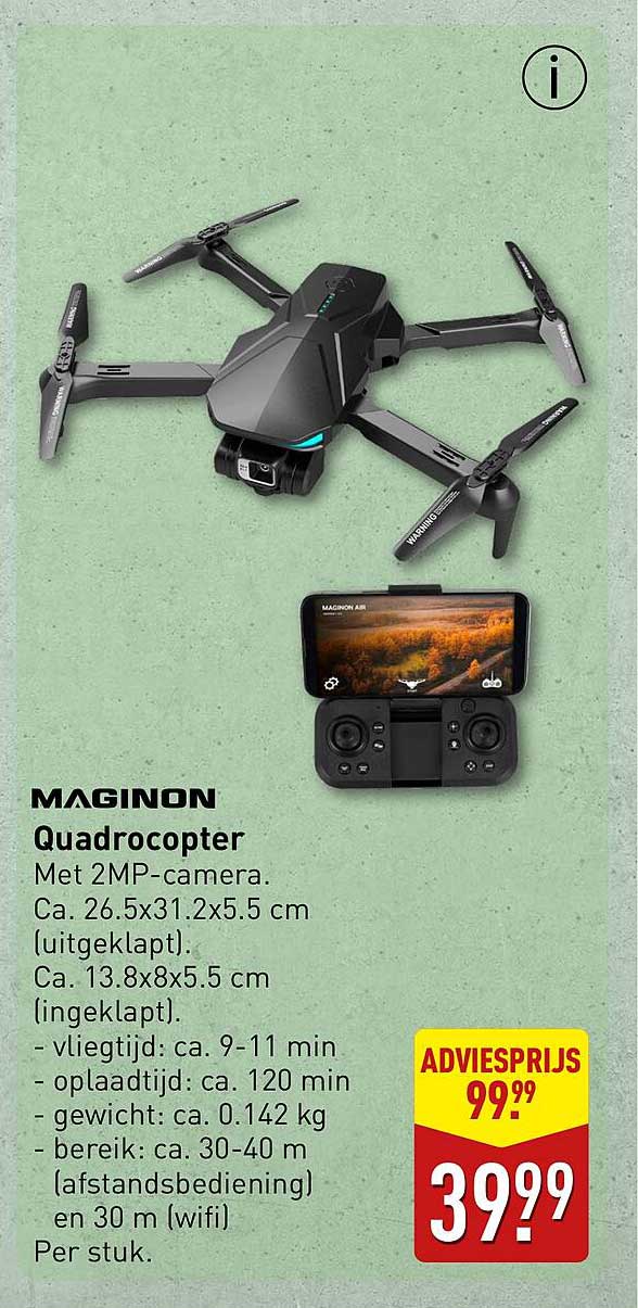 Maginon Quadcopter Met 2Mp-Camera aanbieding bij ALDI