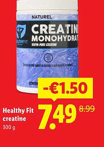 Healthy Fit Creatine 300 G Aanbieding bij Lidl - FolderFeest.nl