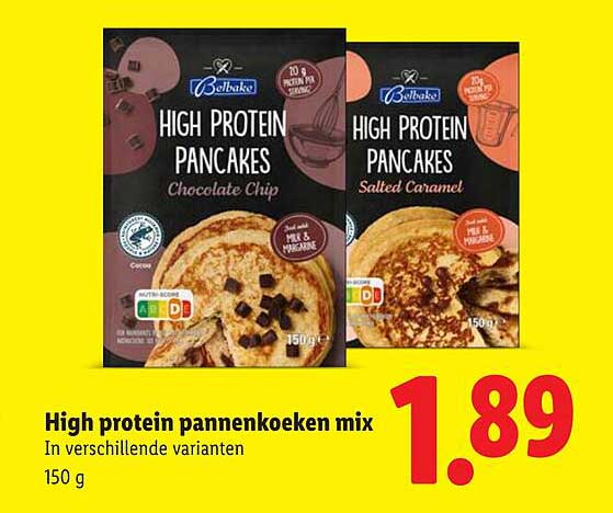 High Protein Pannenkoeken Mix Aanbieding bij Lidl - FolderFeest.nl