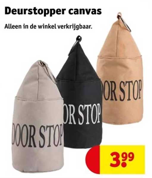 Deurstoppers Canvas aanbieding bij Kruidvat