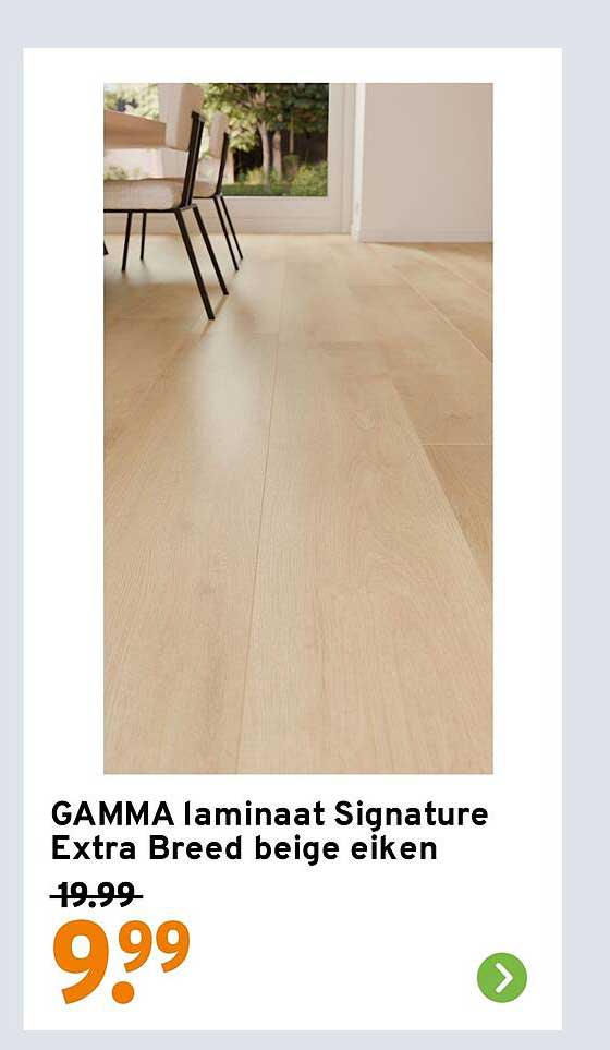 Gamma Laminaat Signature Extra Breed Beige Eiken aanbieding bij GAMMA