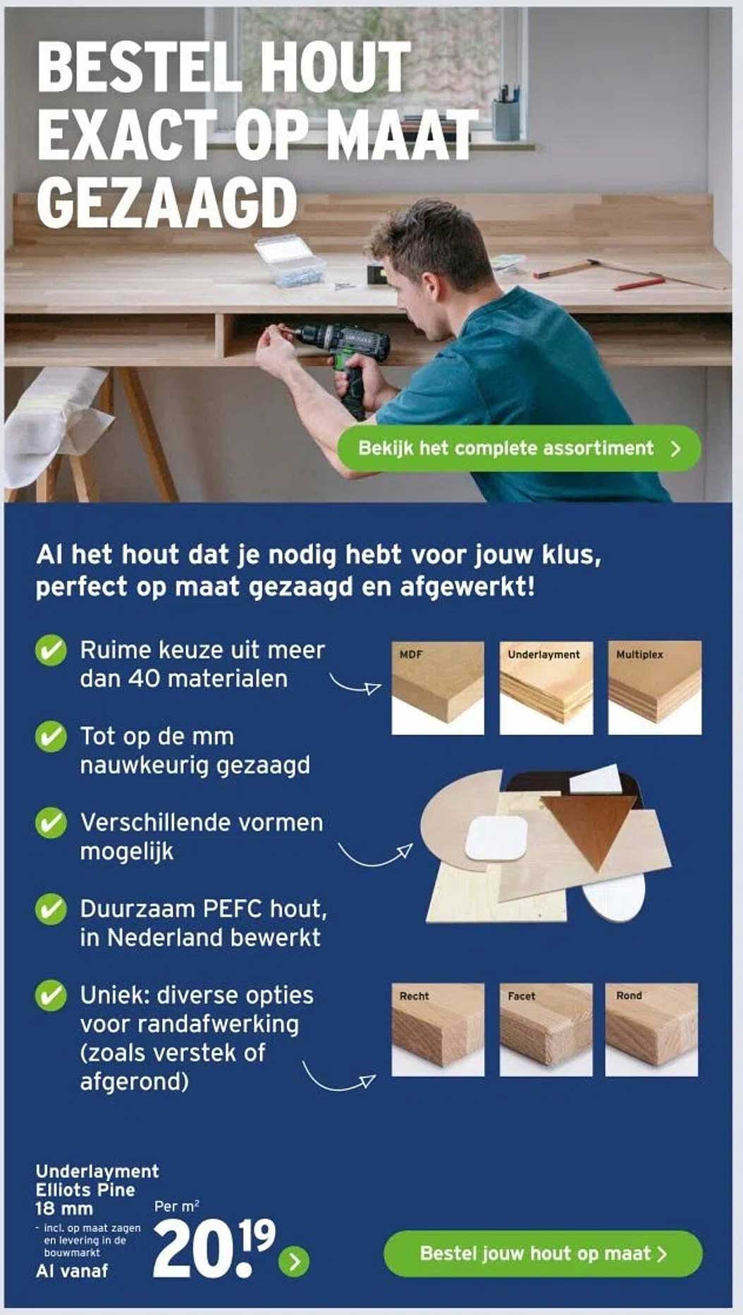Bestel Hout Exact Op Maat Gezaagd Aanbieding bij GAMMA - FolderFeest.nl