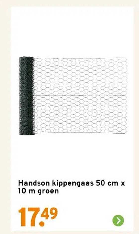 Handson Kippengaas 50 Cm X 10 M Groen Aanbieding bij GAMMA - FolderFeest.nl