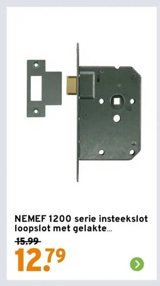 Nemef 1200 Serie Insteekslot Loopslot Met Gelakte... Aanbieding bij ...