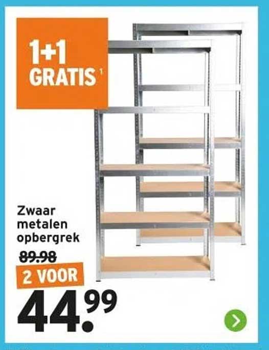 Zwaar Metalen Opbergrek Aanbieding bij GAMMA - FolderFeest.nl