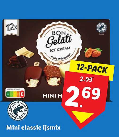 Bon Gelati Mini Classic Ijsmix aanbieding bij Lidl