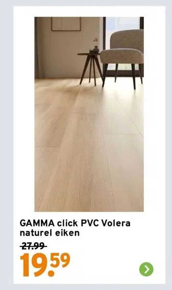 Gamma Click Pvc Volera Naturel Eiken aanbieding bij GAMMA