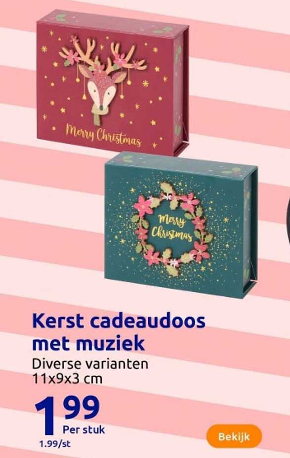 Kerst Cadeau Doos Met Muziek Aanbieding bij Action - FolderFeest.nl