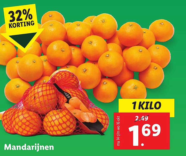 Mandarijnen aanbieding bij Lidl